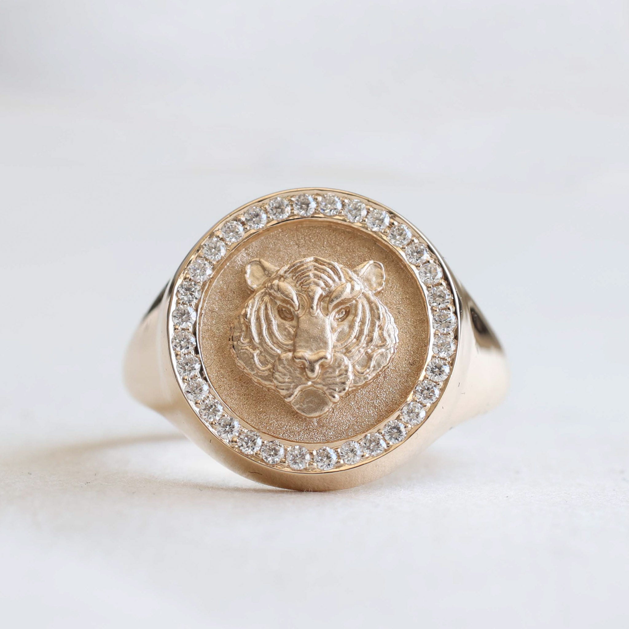 Tiger pinky ring store