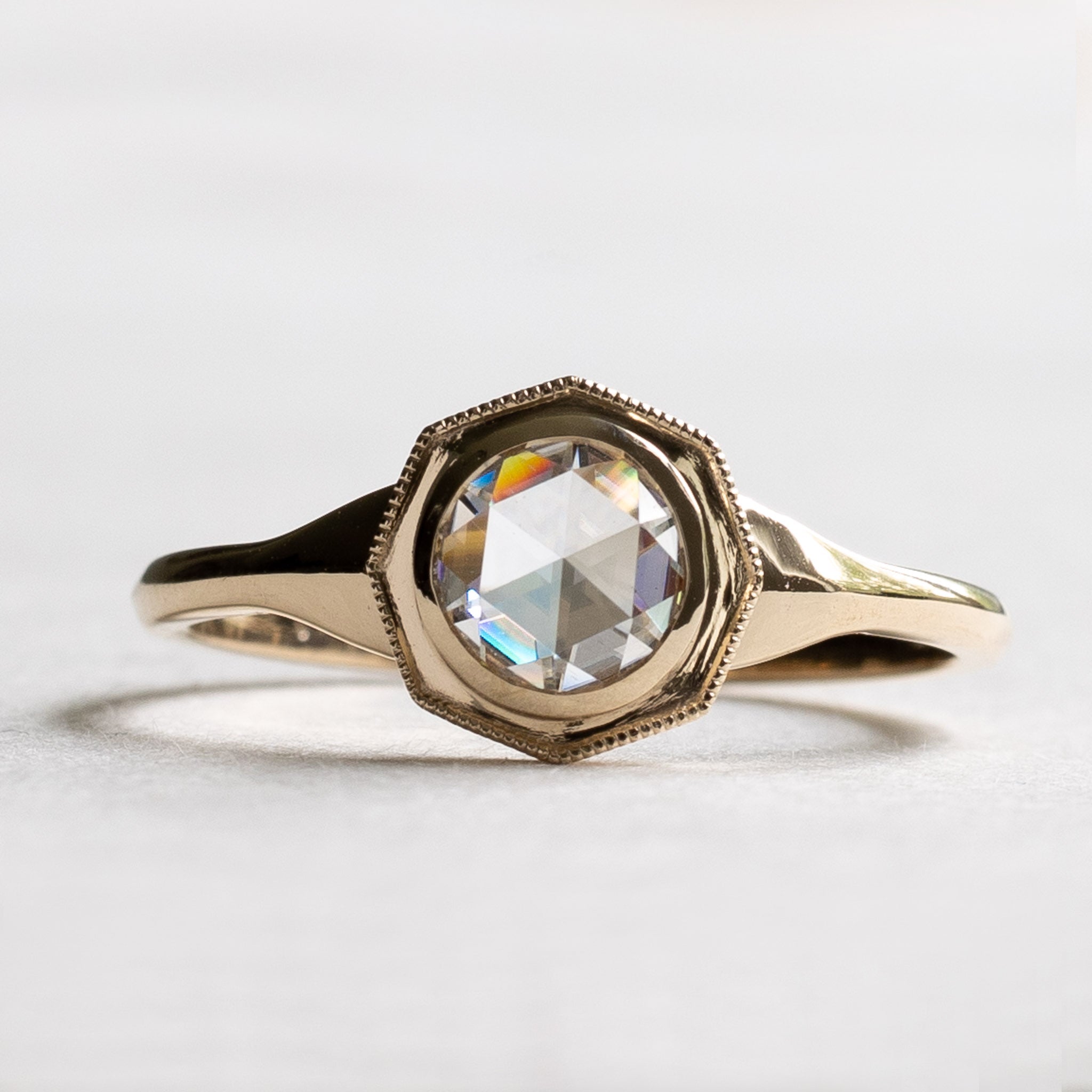14K Gold Rose Cut Ring – Rose & Choc