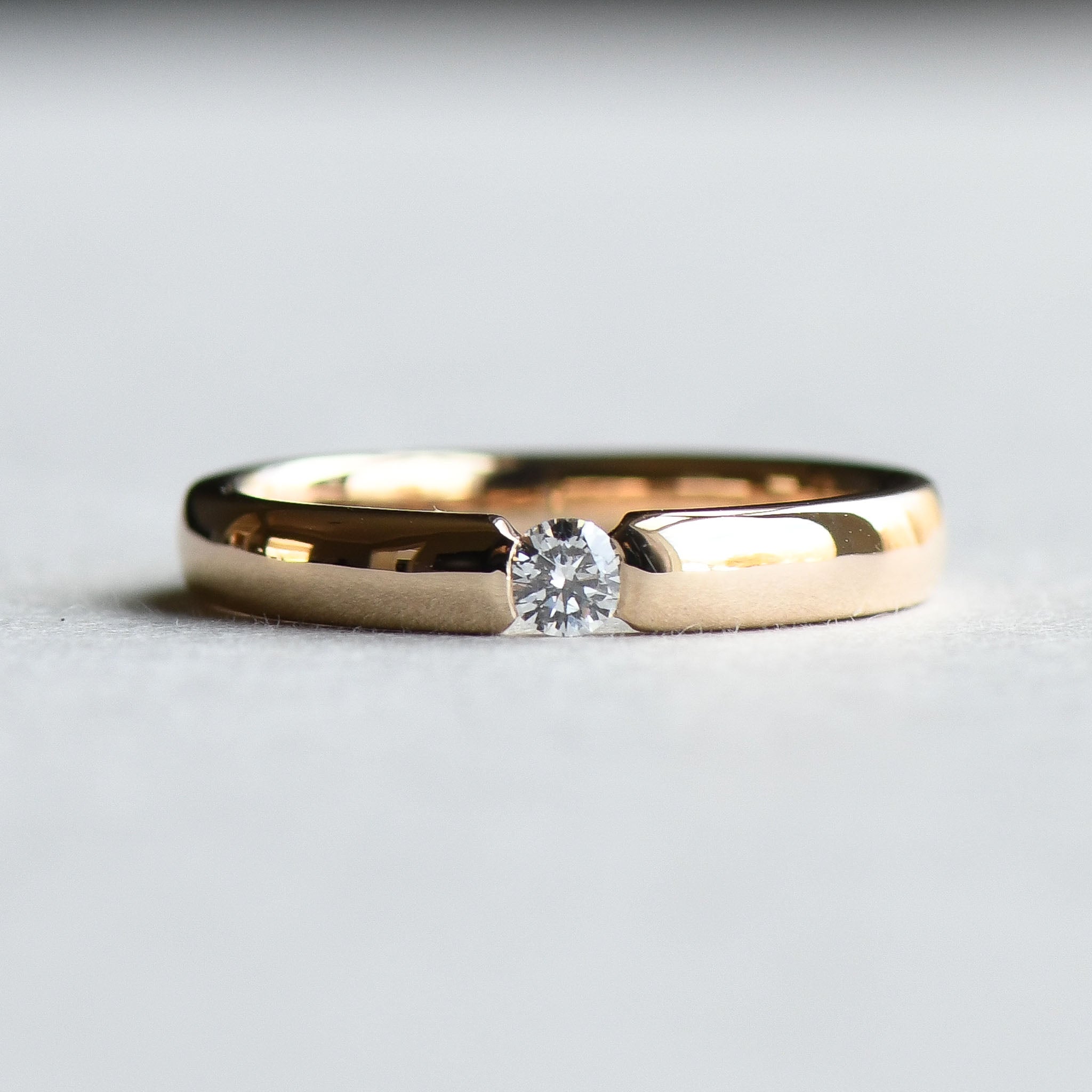 Single Diamond Band – Rose & Choc