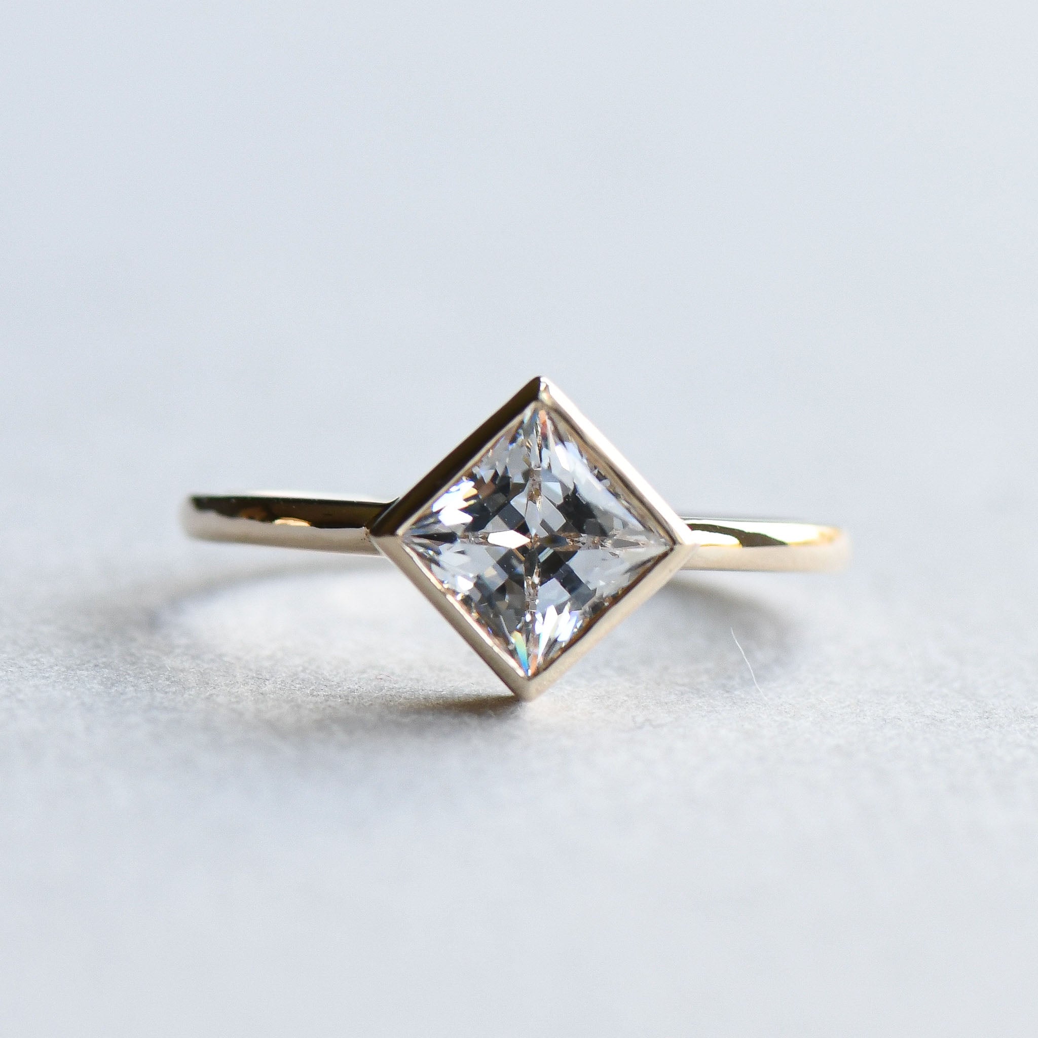 14k Princess Cut Ring – Rose & Choc